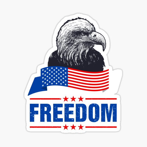 "FREEDOM" Sticker for Sale by ArtOptix1 | Redbubble