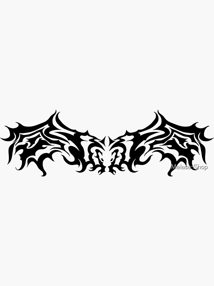 "cyber sigil tattoo style black" Sticker for Sale by Melasa-Shop ...