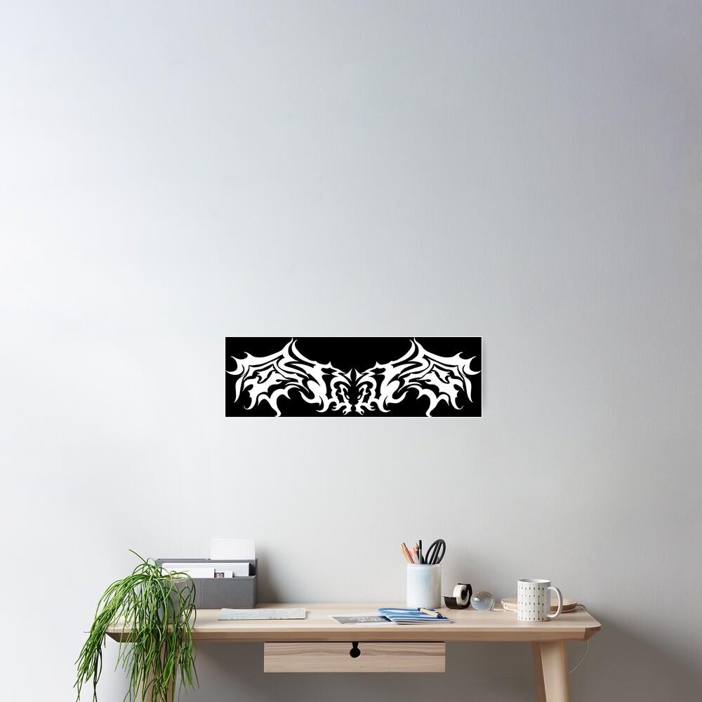 "cyber sigil tattoo style white" Poster for Sale by Melasa-Shop | Redbubble