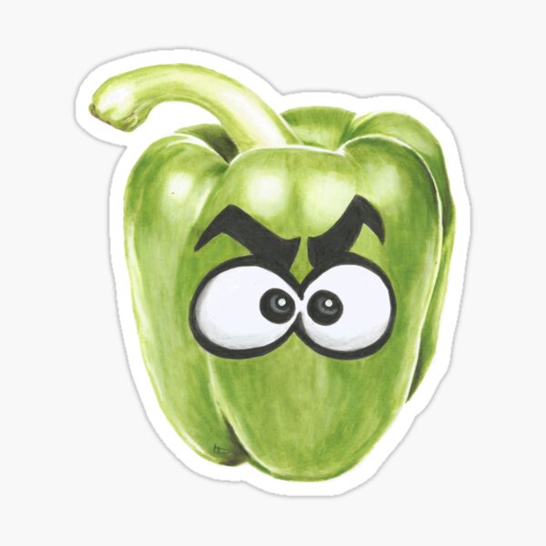 "Angry pepper" Sticker by DoughtycreARTiv | Redbubble