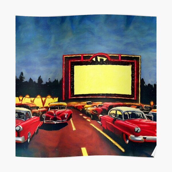 "1950s Drive-In Movie Theater" Poster for Sale by Zeph1 | Redbubble