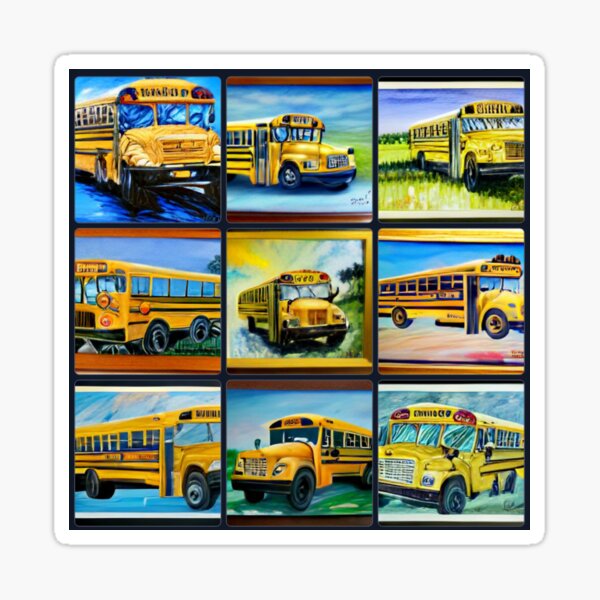 "School Bus Safety Pack" Sticker for Sale by CinderPress | Redbubble