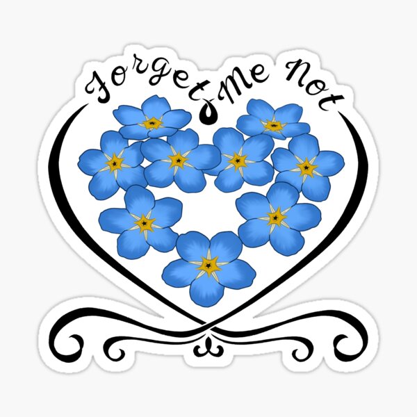 "Forget me Not" Sticker for Sale by Galaxxie | Redbubble