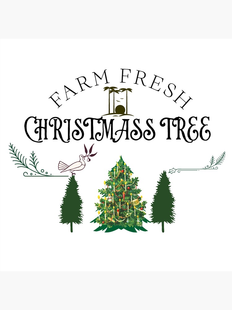 "farm fresh christmas tree" Sticker for Sale by Aulooks | Redbubble