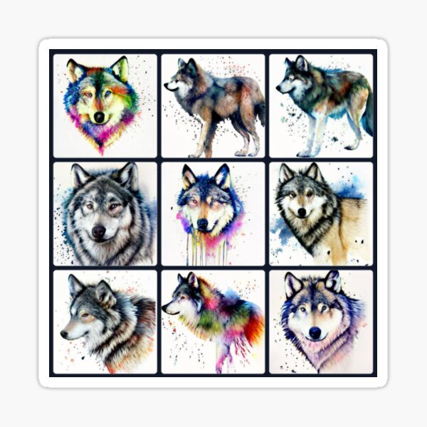 "Wolf, Wolves Pack " Sticker for Sale by CinderPress | Redbubble