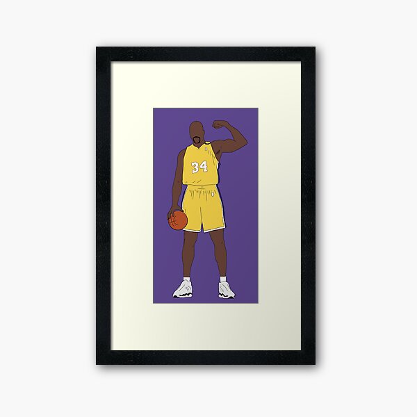 "Shaquille O'Neal Flex" Framed Art Print for Sale by RatTrapTees ...