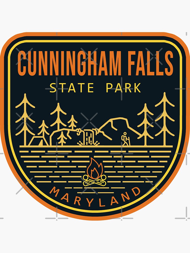"Cunningham Falls State Park Shield Logo" Sticker for Sale by VanyaKar ...