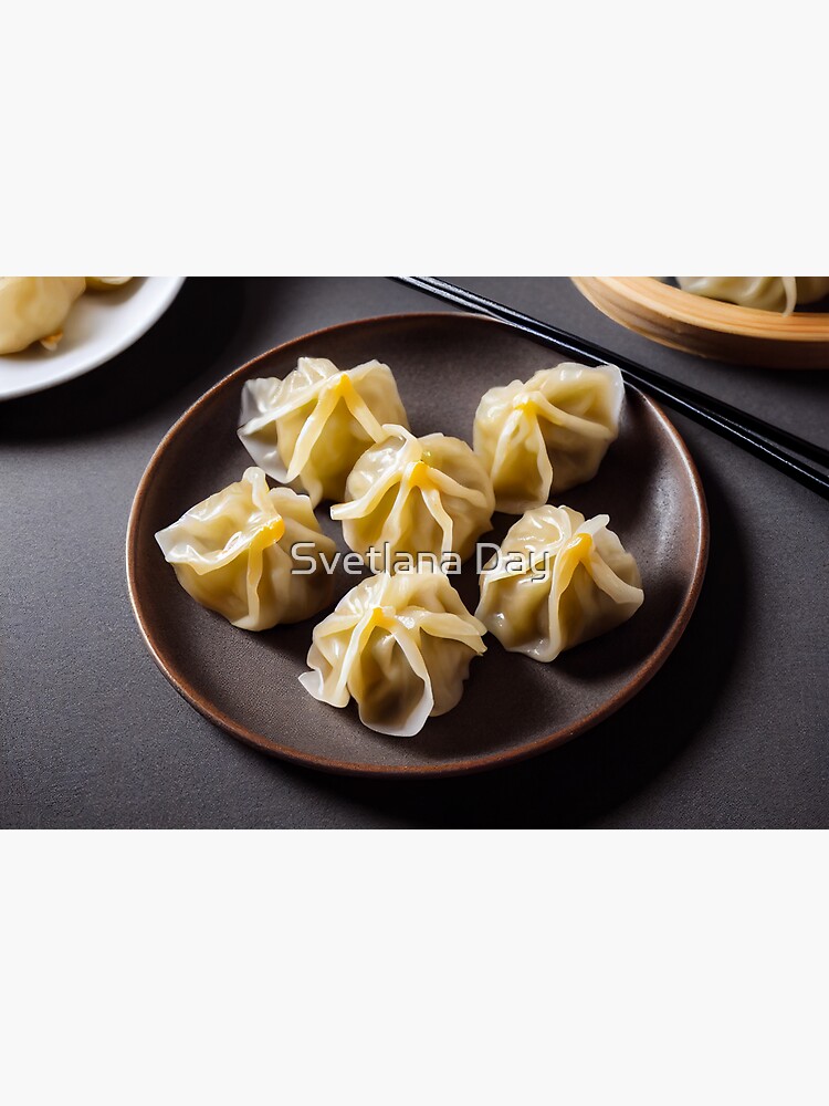 "Beautifully plated Chinese dumplings, food photography, computer AI ...