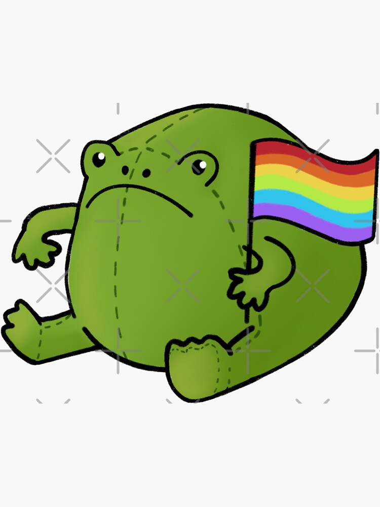 "ricky rain frog rainbow flag" Sticker for Sale by maddyfae | Redbubble