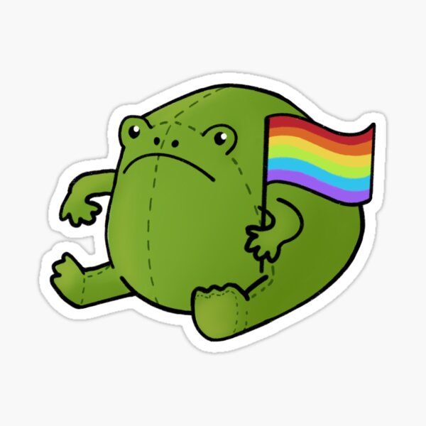 "ricky rain frog rainbow flag" Sticker for Sale by maddyfae | Redbubble