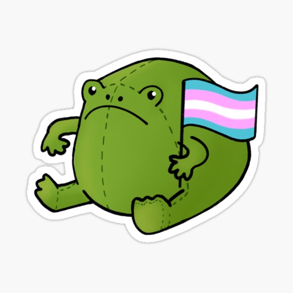 "ricky rain frog trans flag" Sticker for Sale by maddyfae | Redbubble