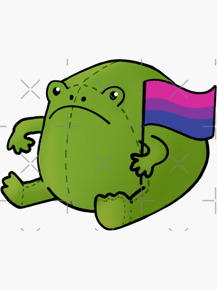 "ricky rain frog bisexual flag" Sticker for Sale by maddyfae | Redbubble