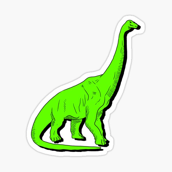 "Neon green dinosaur" Sticker for Sale by Pahlaz | Redbubble