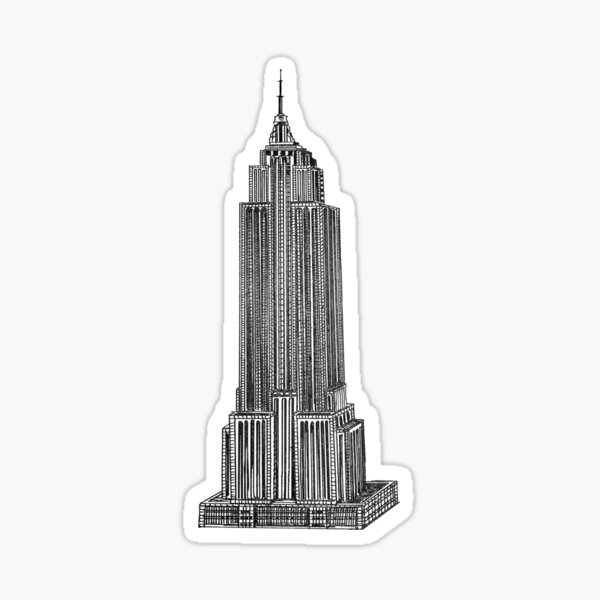 "Empire State Building" Sticker for Sale by shirosakar | Redbubble