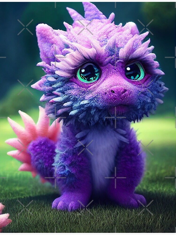 "Adorable Baby Fuzzy Dragon" Poster for Sale by SerenitySands | Redbubble