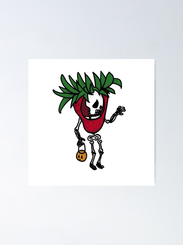 "Skeleton Strawberry" Poster for Sale by UmbrellaStudios | Redbubble
