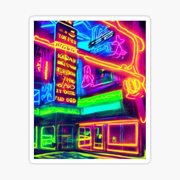 "Neon signs city 80s 90s hot pink electric lights night life party ...