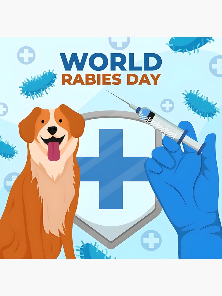 "" World Rabies Day Concept "" Sticker for Sale by KatrinHess | Redbubble