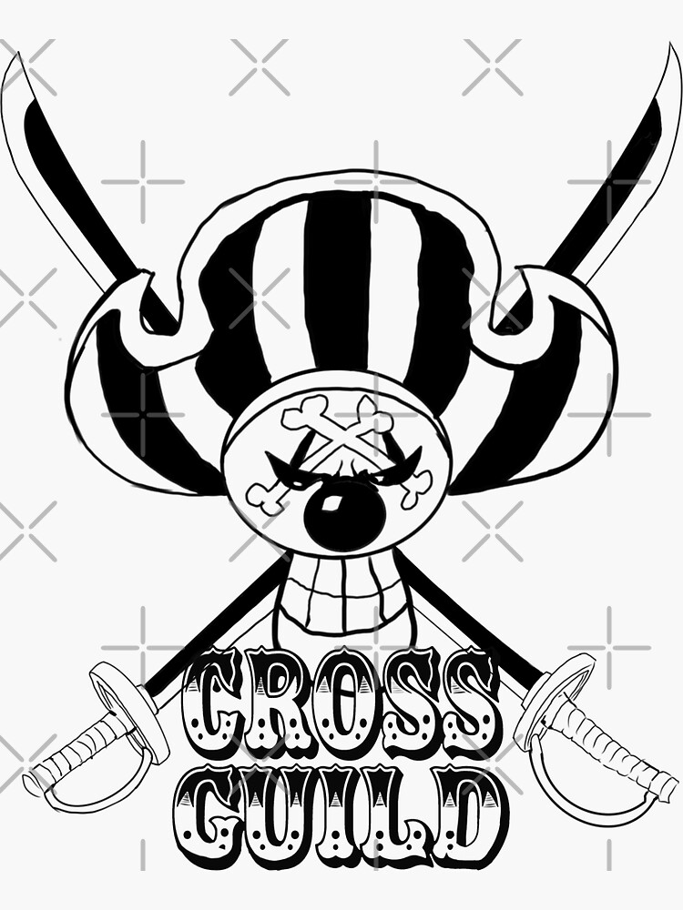 "One Piece Cross Guild" Sticker for Sale by lilymarg | Redbubble