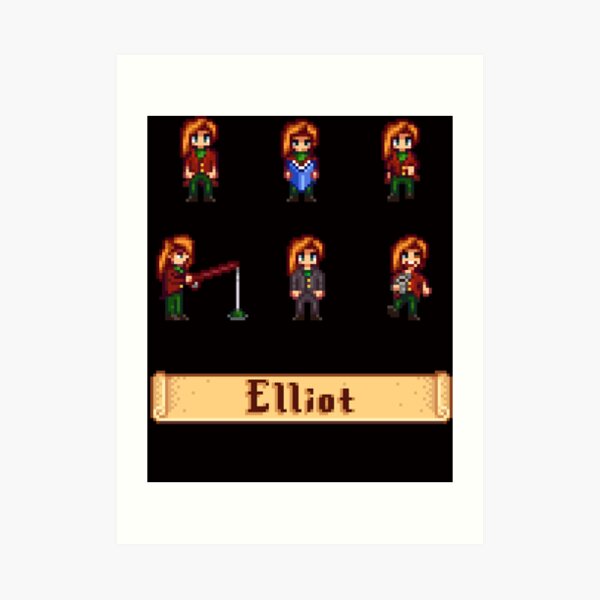"Stardew Valley Sprites Elliot " Art Print for Sale by michaelhaines ...