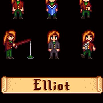 "Stardew Valley Sprites Elliot " Poster for Sale by michaelhaines ...