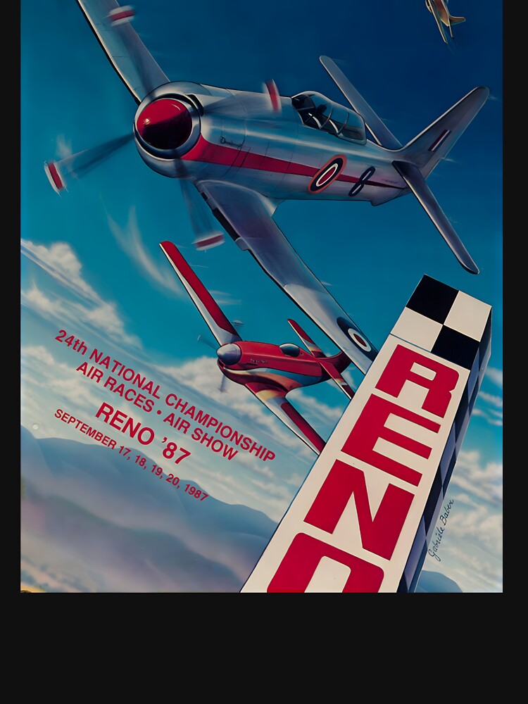 "" reno Nevada Original 1987 National Air Races Poster"" Essential T ...