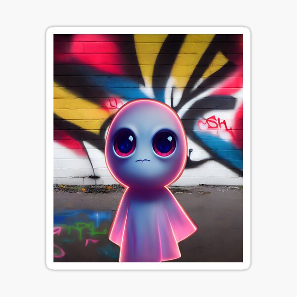 "Happy Casper - Ghosts and Graffiti Collection" Sticker for Sale by ...