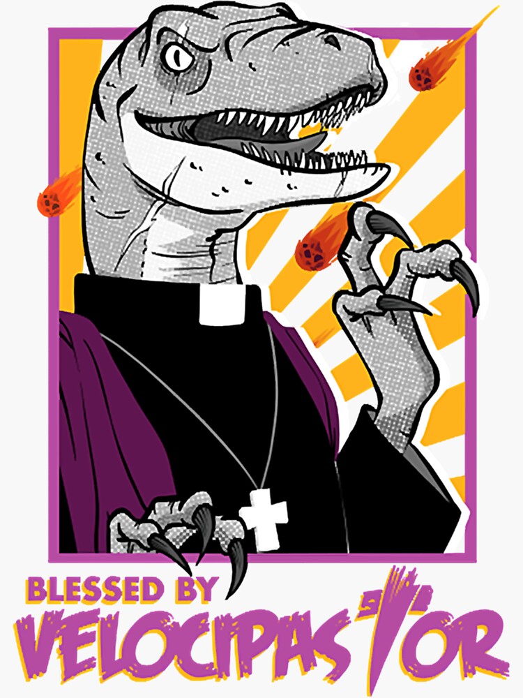 "Velocipastor " Sticker for Sale by Tomulme | Redbubble