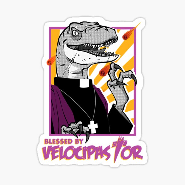 "Velocipastor " Sticker for Sale by Tomulme | Redbubble