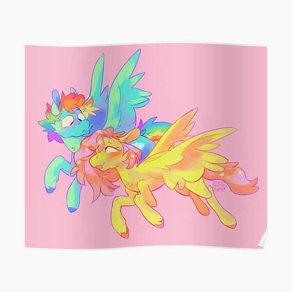 "flying buddies" Poster for Sale by Swirlseypop | Redbubble
