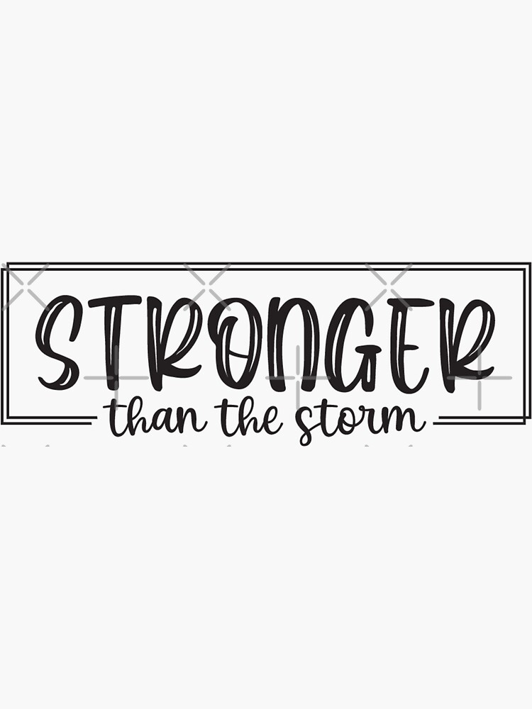 "Stronger Than The Storm Black Print Inspirational Breast Cancer ...