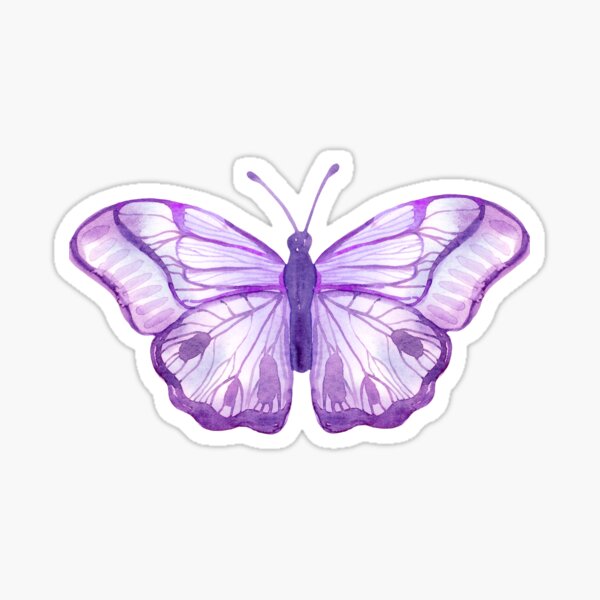 "Purple Butterfly " Sticker for Sale by Wicmarts | Redbubble