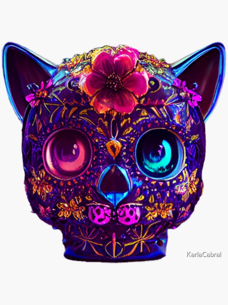 Pegatina «DIA DE MUERTOS, CALAVERA DE AZUCAR, SUGAR SKULL, CALAVERA DE ...