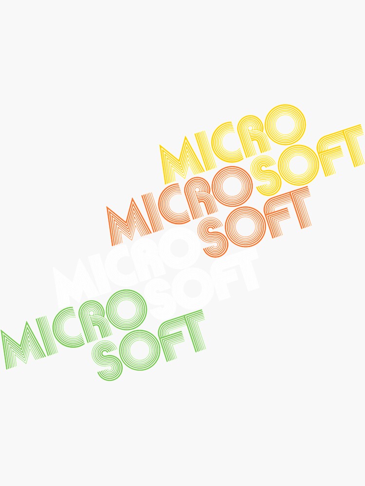 "Vintage Microsoft logo " Sticker for Sale by Brooknfratello | Redbubble