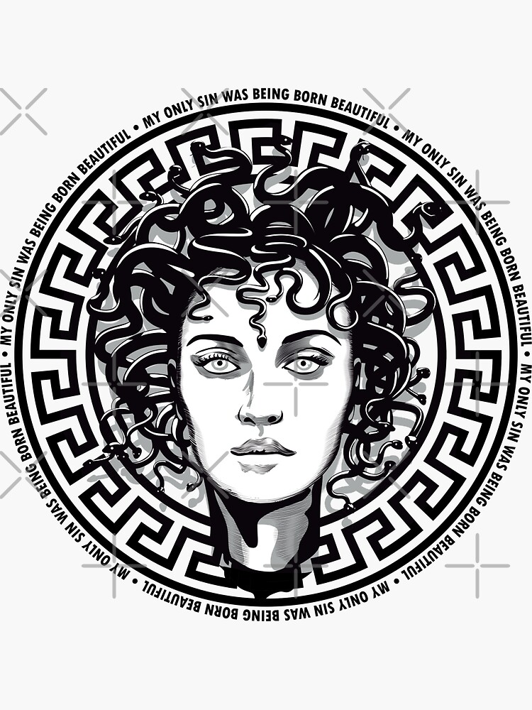 "Medusa Face with Snakes T-shirt, My Only Sin Was Being Born Beautiful ...
