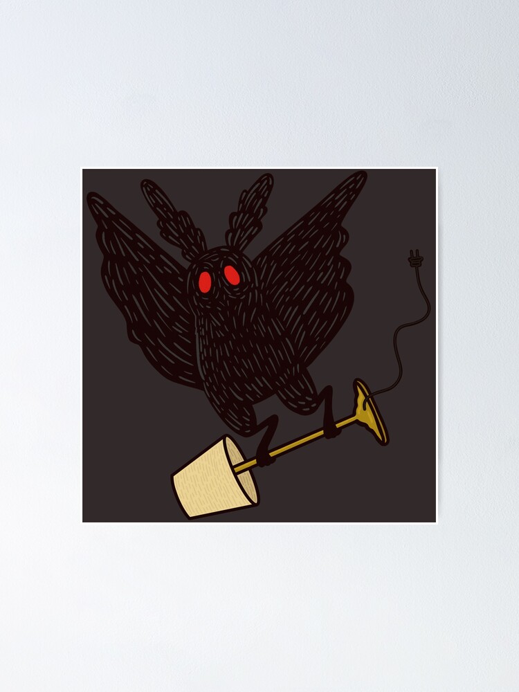 "Mothman With Lamp" Poster for Sale by Kimiwarui | Redbubble
