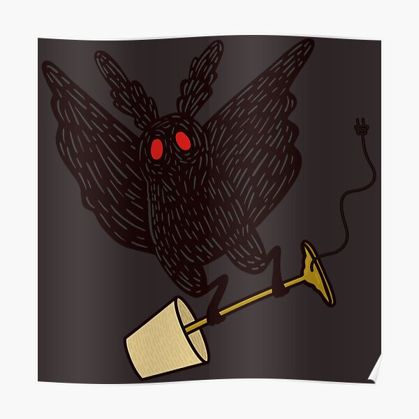 "Mothman With Lamp" Poster for Sale by Kimiwarui | Redbubble