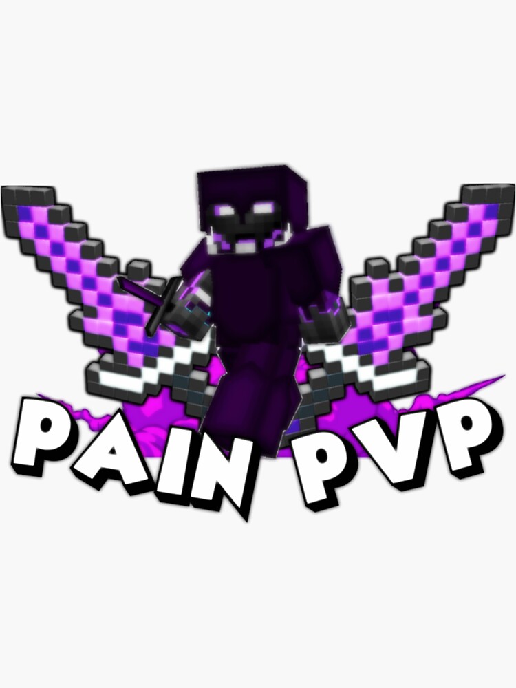 "Minecraft Cool PvP Design - Pain PvP Texture Pack" Sticker for Sale by ...