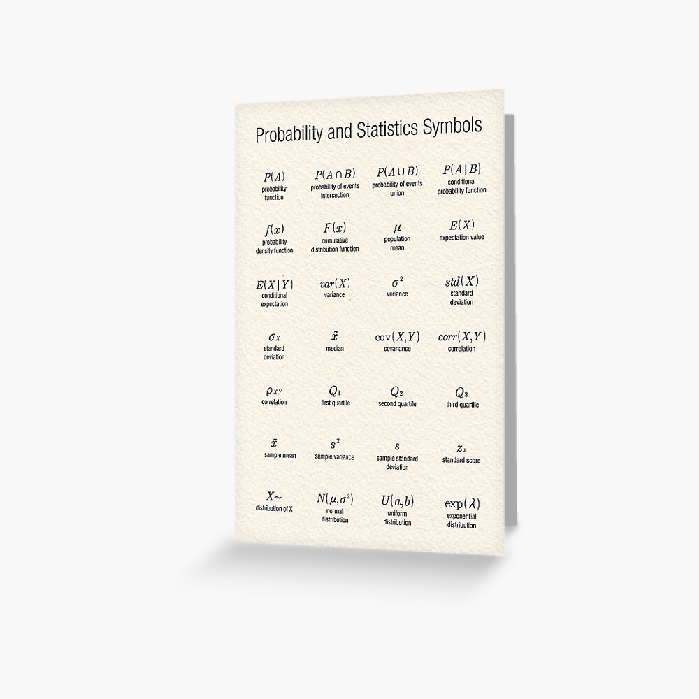 "Probability and Statistics Symbols" Canvas Print for Sale by ...
