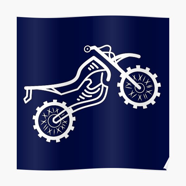"Simple motocross line art. " Poster for Sale by Christosign | Redbubble