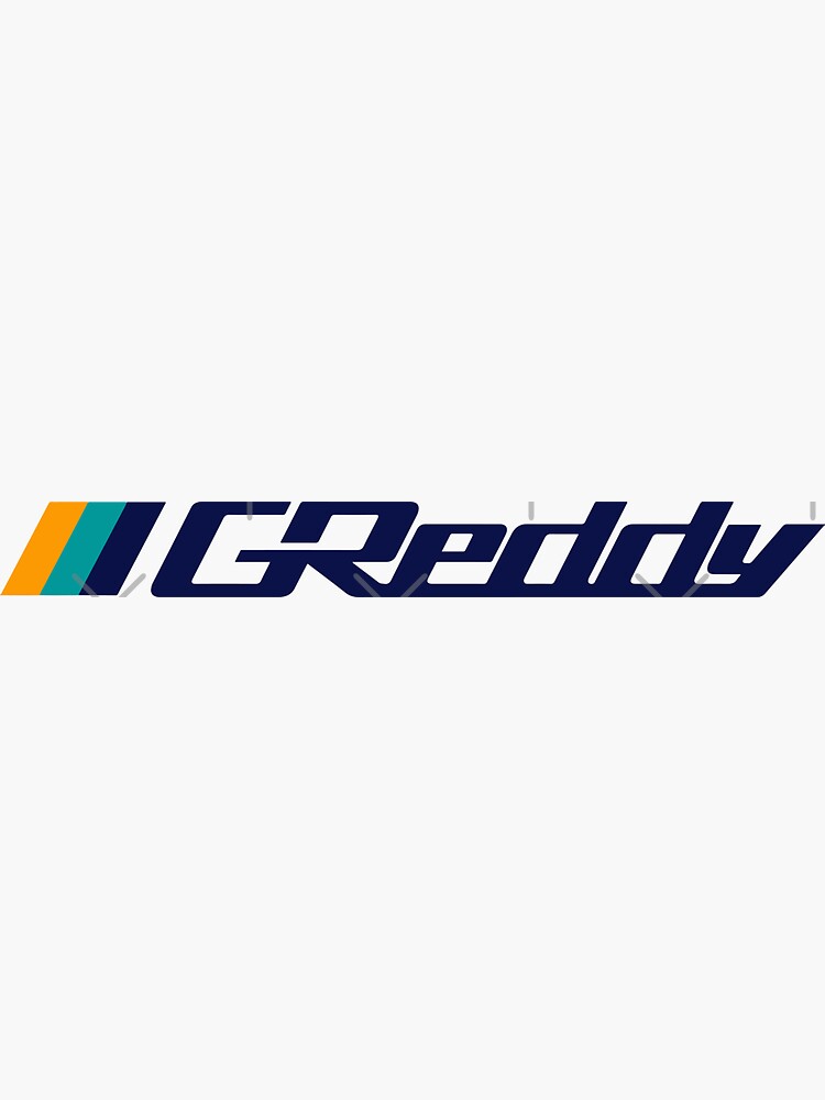 "GReddy Performance Parts Logo (Yellow/Teal/Navy Blue)" Sticker for ...