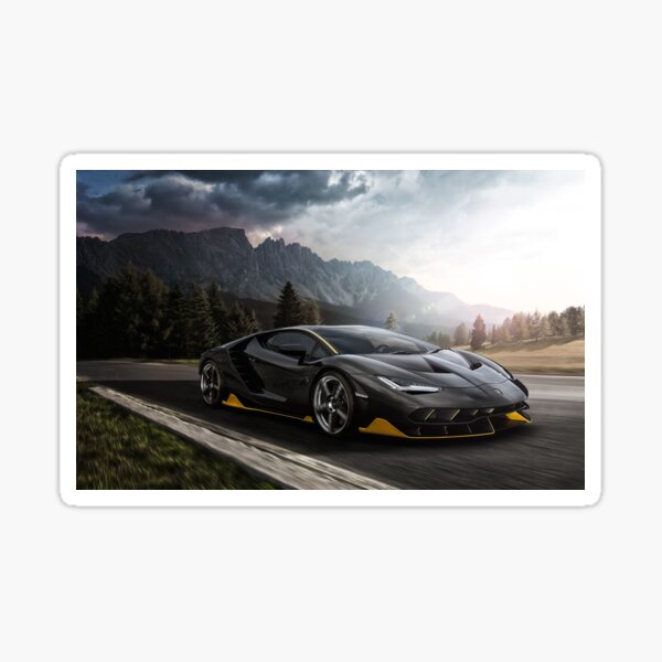 "glossy black lamborghini" Sticker for Sale by DominicNegri | Redbubble