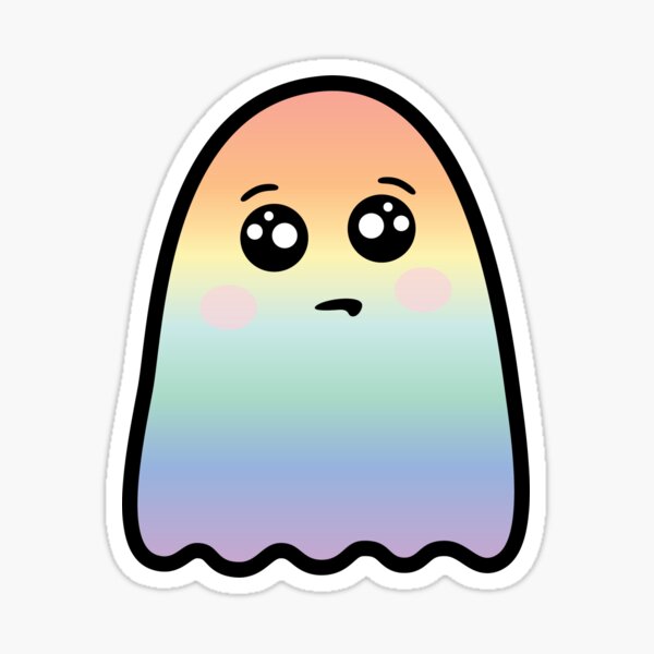 "rainbow ghost" Sticker for Sale by mad-ghost | Redbubble