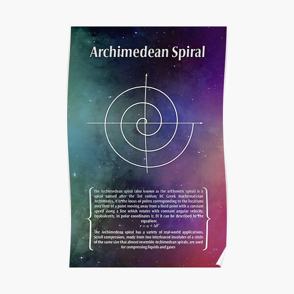 "Archimedean Spiral" Poster for Sale by coolmathposters | Redbubble