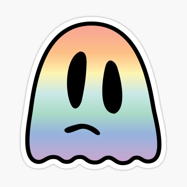 "rainbow ghost" Sticker for Sale by mad-ghost | Redbubble