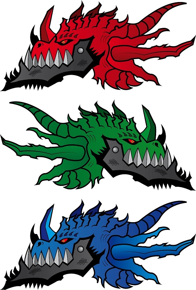 "RGB Dragons" by Tokatake | Redbubble