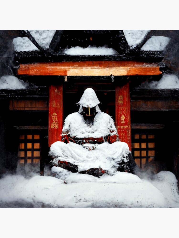 "Snow Samurai" Sticker for Sale by BubbleBubble0 | Redbubble