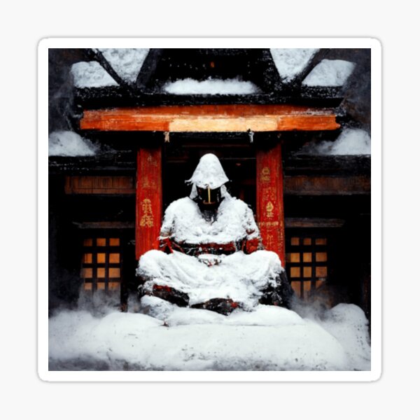 "Snow Samurai" Sticker for Sale by BubbleBubble0 | Redbubble