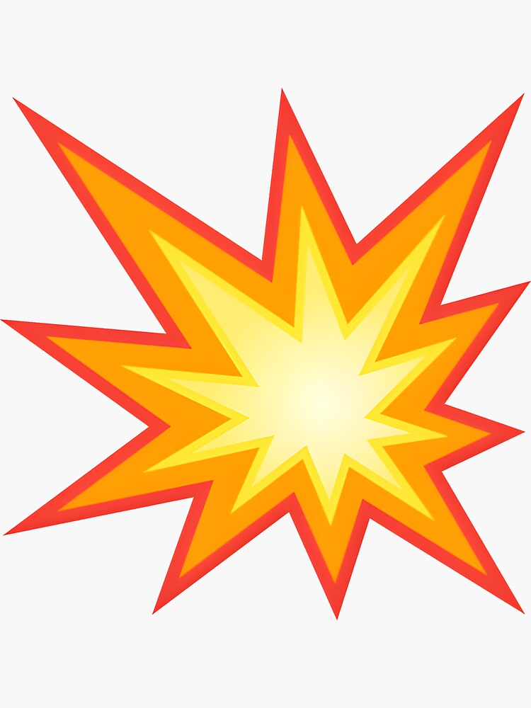 "" Collision Emoji | Boom Emoji"" Sticker for Sale by GilbertMertens ...