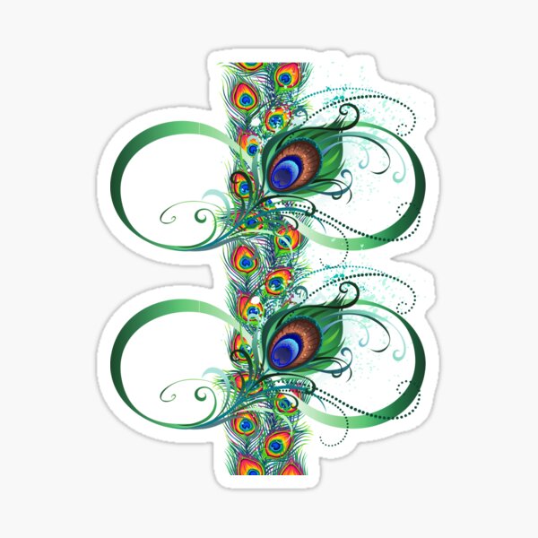 "Peacock Feather Design" Sticker for Sale by RockBeeDesigns | Redbubble